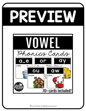 Vowel Phonics Cards - This Reading Mama
