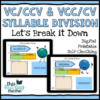 VCCCV Syllable Division Cards - Break it Down - This Reading Mama