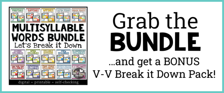 Break it Down Syllable Division Cards - This Reading Mama