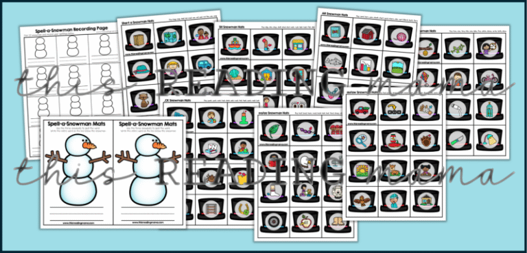 Spell-a-Snowman Mapping Pack - This Reading Mama