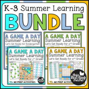 K-3 Summer Learning Games Bundle - This Reading Mama's Shop